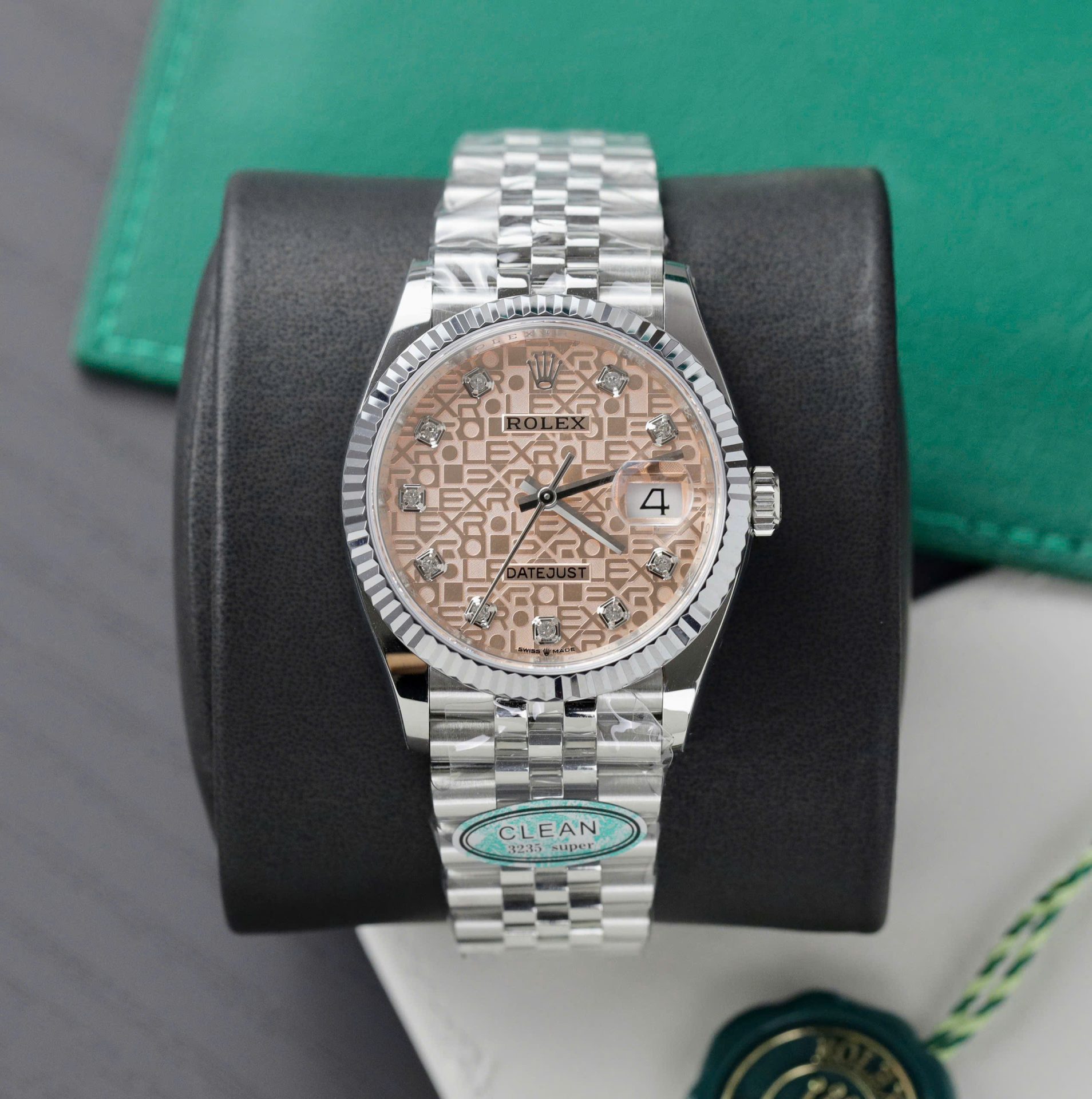 Rolex DateJust 126234-0023 Mặt Vi Tính Màu Hồng 36mm Replica 1:1